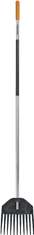 Fiskars 96615935 Shrub Rake, 66 in OAL, 11-Tine, Plastic Tine, Aluminu ...