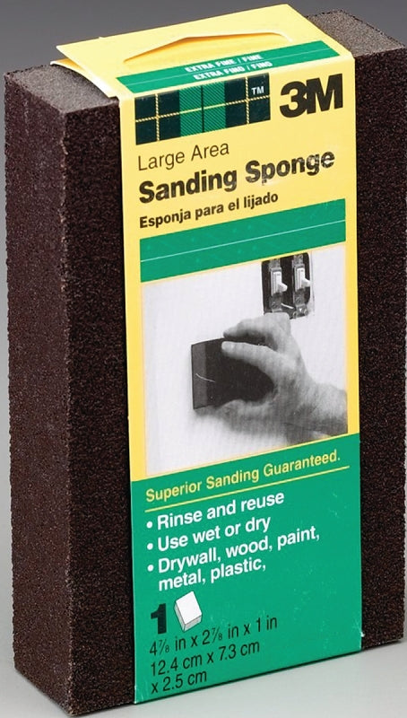 3M DSFM-F-ESF-10 Sanding Sponge, 4-7/8 in L, 2-7/8 in W, Fine, Medium ...
