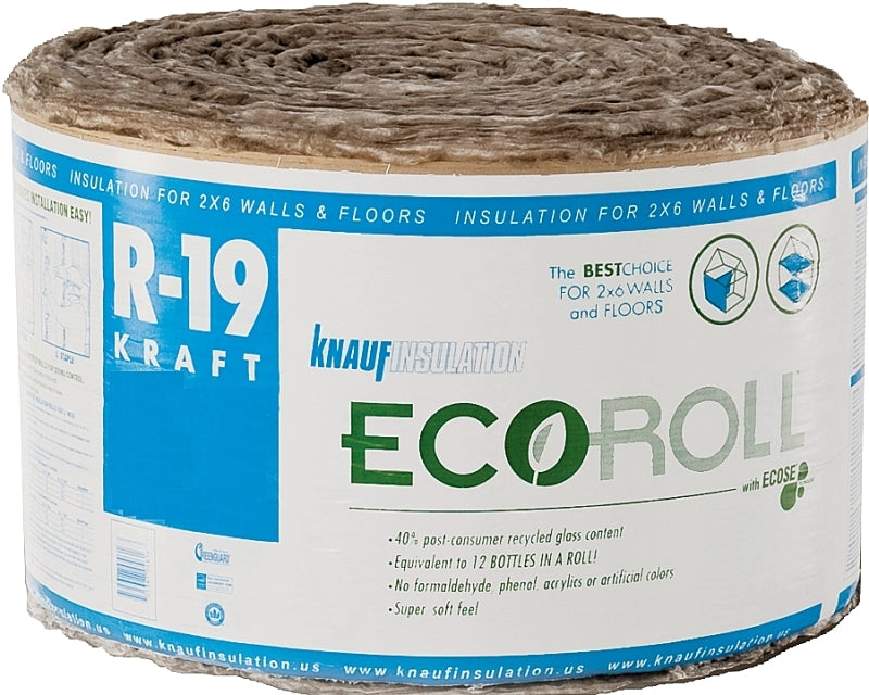 Knauf Insulation KR45TAK Standard Insulation, 39 ft L, 15 in W, R19 R ...