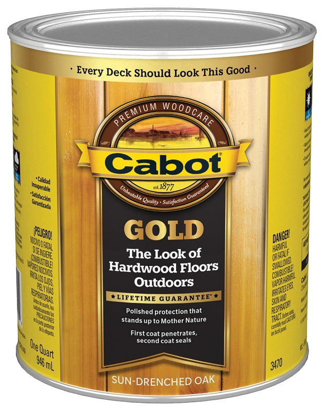Cabot 140.0003470.005 Wood Conditioning Stain, Sun Drenched Oak, Gold ...