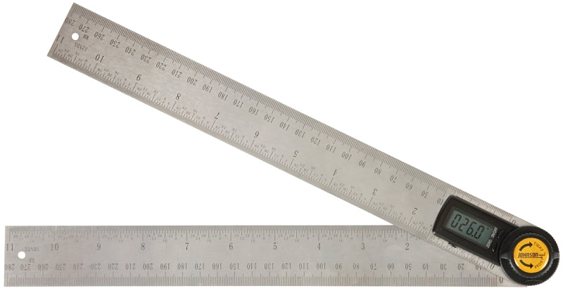Johnson 1888-1100 Angle Locator and Ruler, Functions: Metric, SAE, 0 t ...