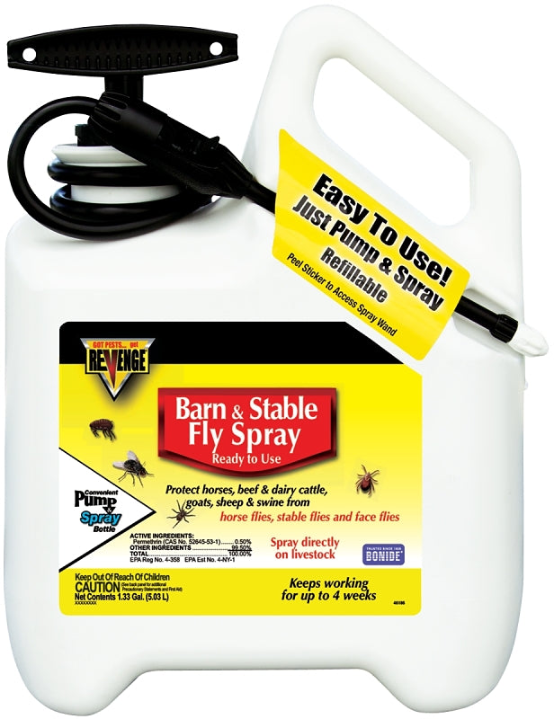 Bonide REVENGE 46186 Barn and Stable Fly Spray, Liquid, Opaque White ...