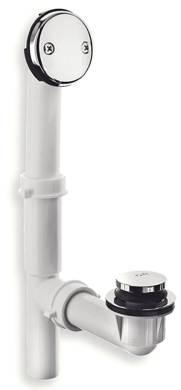 Danco 51930 Tub Drain Kit, Plastic, White, Chrome, For: Standard Size ...