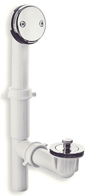 Danco 51933 Tub Drain Kit, Plastic, White, Chrome, For: Standard Size ...