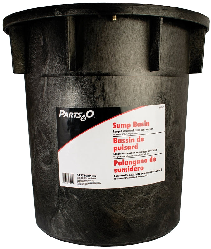 Flotec Parts2O FPW73-19 Sump Basin Lid, 18 in Dia, 22 in L, 22 gal Cap ...