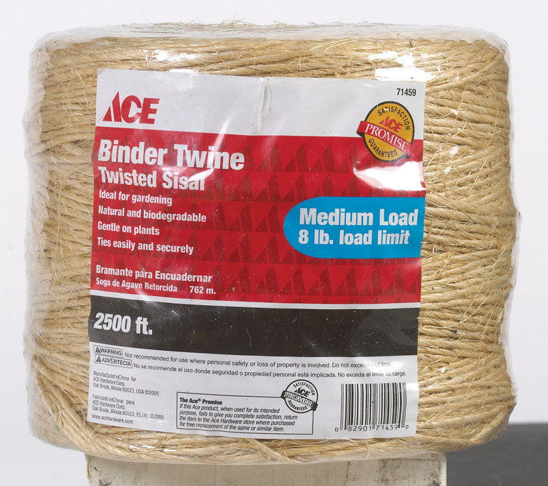 Ace 2500 ft. L Twisted Sisal Twine Brown – Shell Lumber and Hardware