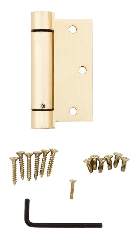 National Hardware N184-556 Spring Hinge, 3-1/2 in H Frame Leaf, Steel ...