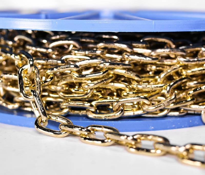 Baron 7633 Straight Link Chain, #3, 50 ft L, 270 lb Working Load, Stee ...