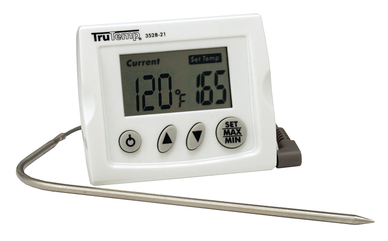 Taylor 3518N Probe Wire Thermometer, 32 to 392 deg F, Digital, LCD Dis ...