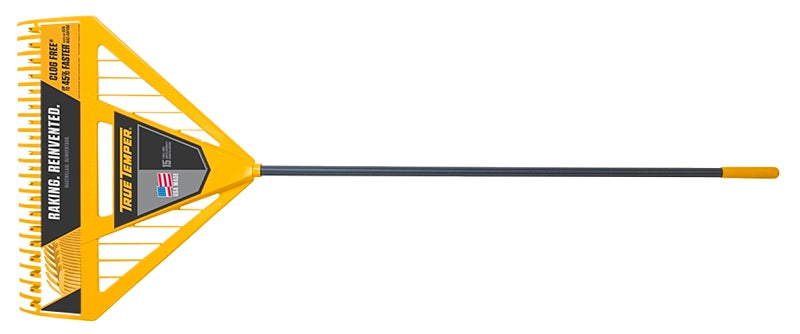 True Temper 2704000 Leaf Rake, Poly Tine, 11 in L Tine, 26 in W Tine ...
