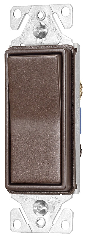 Eaton 7500 Series 7503RB-K-L Rocker Switch, 15 A, 120/277 V, 3-Way, Th ...