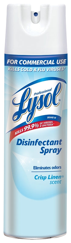 Lysol 74828 Disinfectant, 19 oz, Liquid, Crisp Linen, Clear/Water Whit ...