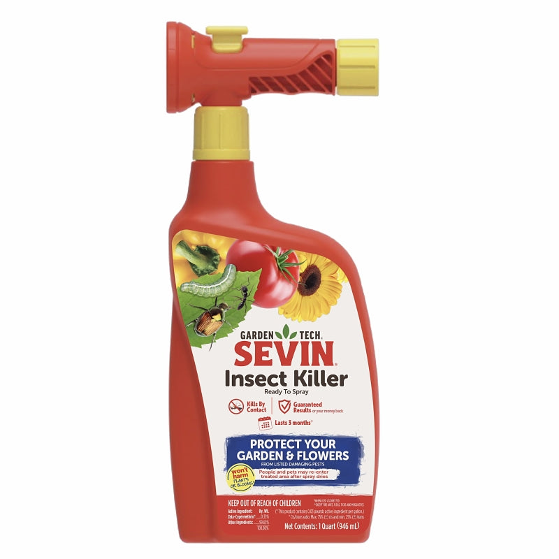 Sevin 100525781 Insect Killer, Liquid, Spray Application, 32 oz, Off-W ...