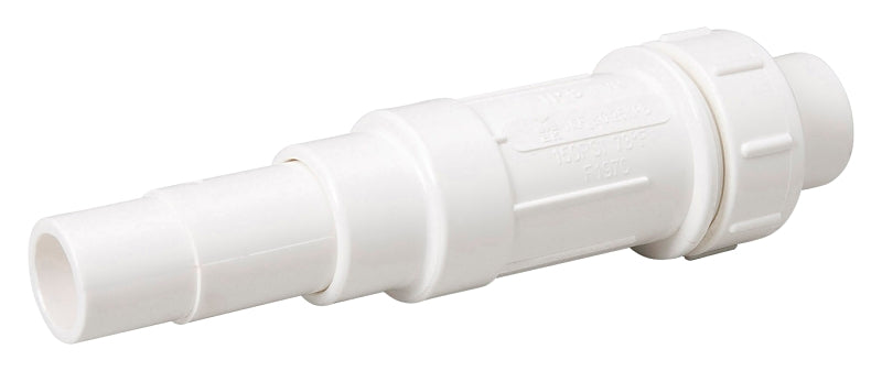 B & K 160-507HC Pipe Repair Coupling, 1-1/2 in, Sweat, PVC, White, SCH ...