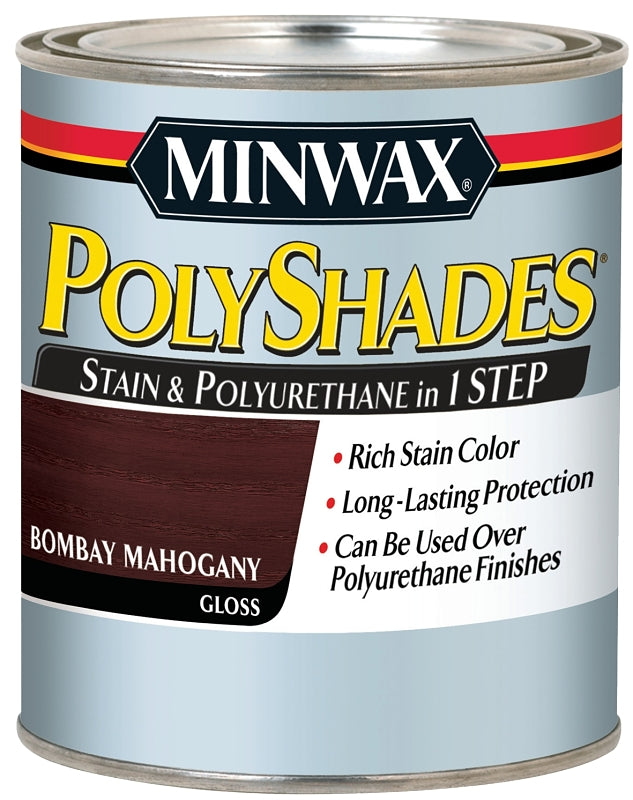 Minwax PolyShades 214974444 Waterbased Polyurethane Stain, Gloss, Liqu ...