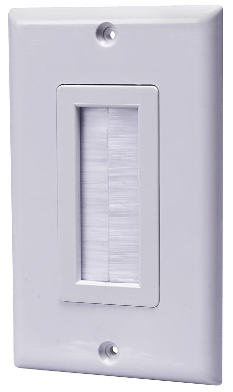 Amerelle VWPTBRW Wallplate, 1-Gang, Plastic, White, Screw – Shell ...