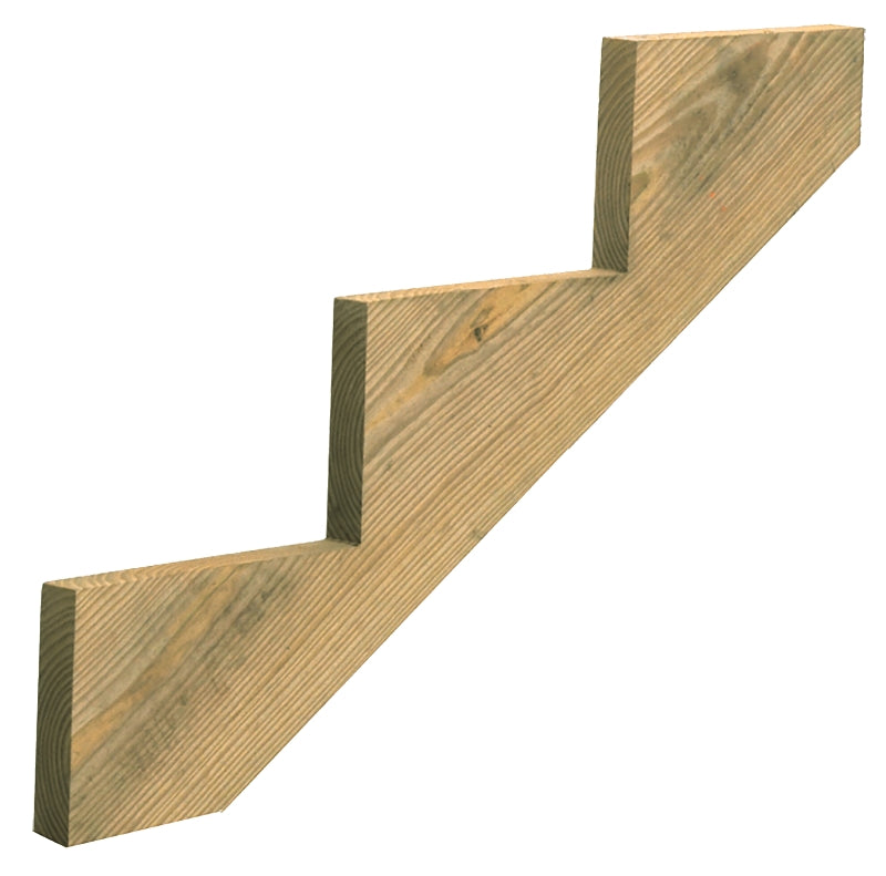 UFP 279712 Stair Stringer, 35.64 in L, 11-1/4 in W, 3-Step, Wood, Yell ...