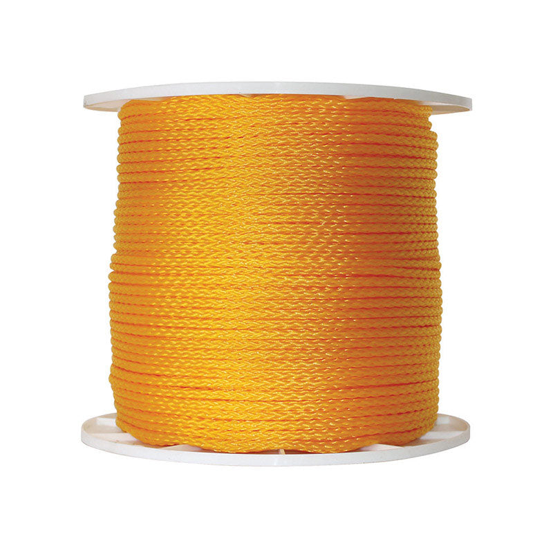 Wellington 1/4 in. Dia. x 1000 ft. L Diamond Braided Poly Rope Orange ...