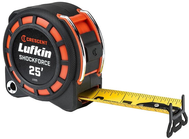 Crescent Lufkin L1125 Tape Measure, 25 ft L Blade, 1-3/16 in W Blade ...