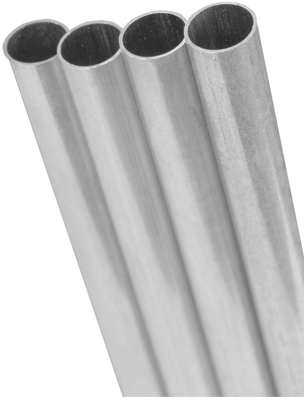 K & S 8106 Decorative Tube, Round, 12 in L, 1/4 in Dia, 0.014 in Wall ...