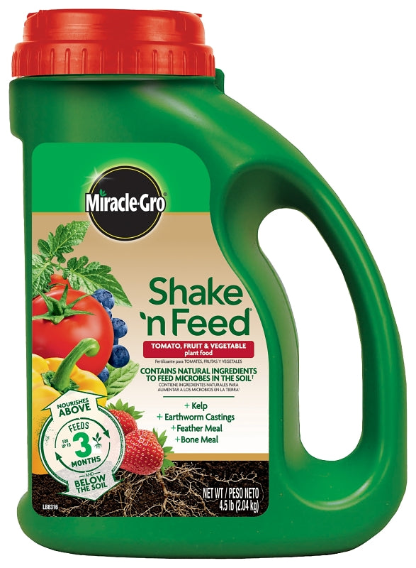Miracle-Gro Shake 'n Feed 3002601 Tomato/Fruit and Vegetable Plant Foo ...