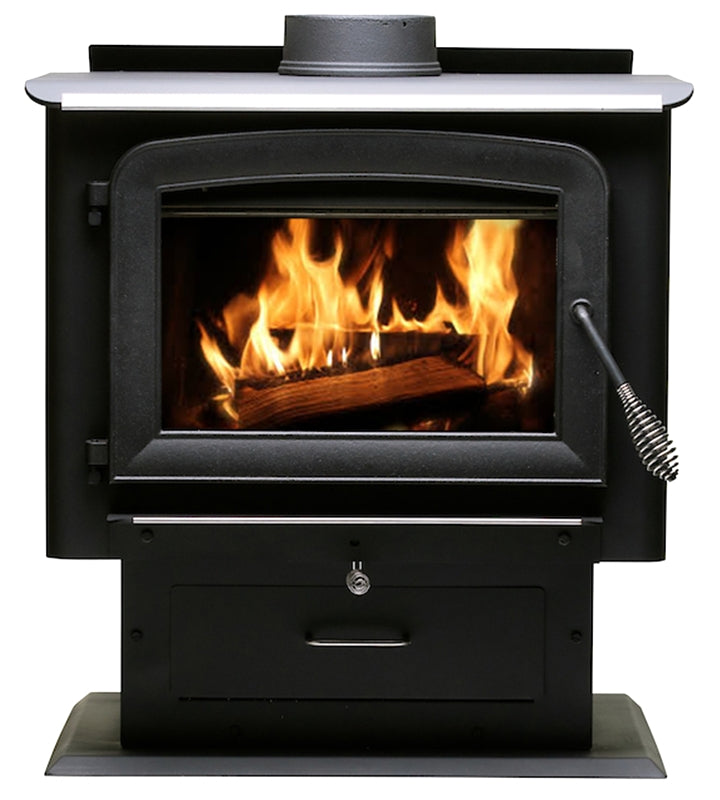 US Stove Ashley Hearth Wood Stove AW2020E-P Pedestal Stove, 27 in W, 2 ...