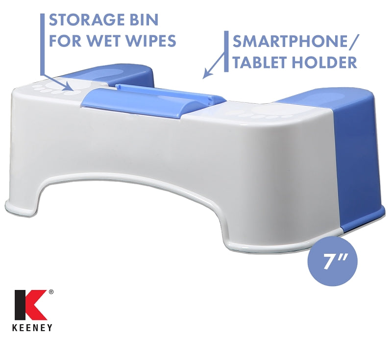 Plumb Pak SQT1C Toilet Stool, Blue/White, 7 in W – Shell Lumber and ...