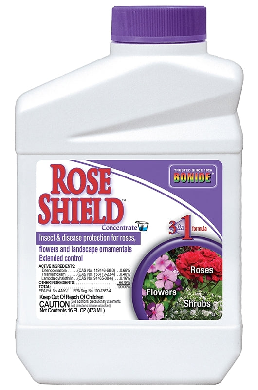 Bonide Rose Shield 987 Insecticide, Liquid, Spray Application, 1 pt Bo ...