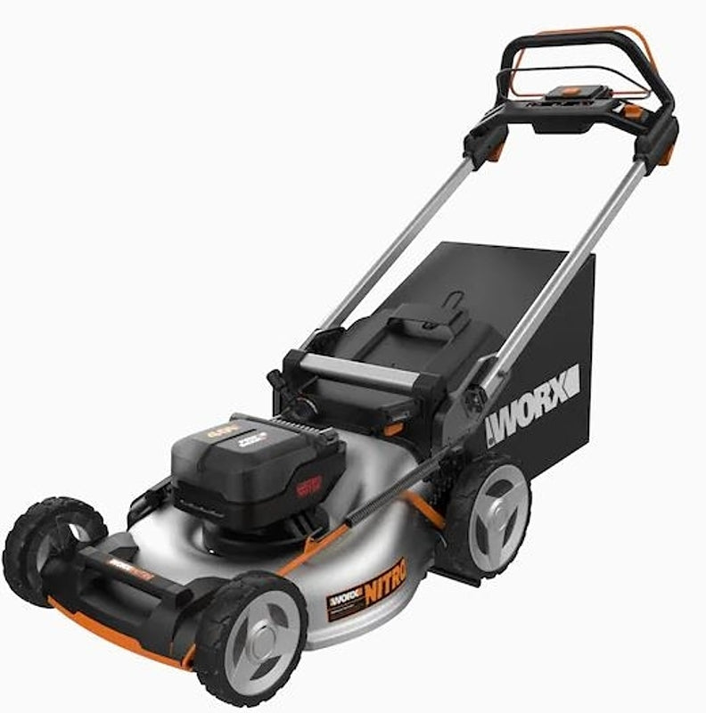 Worx WG753 Cordless Lawn Mower, 5 Ah, 40 V, Lithium-Ion, 20 in W Cutti ...