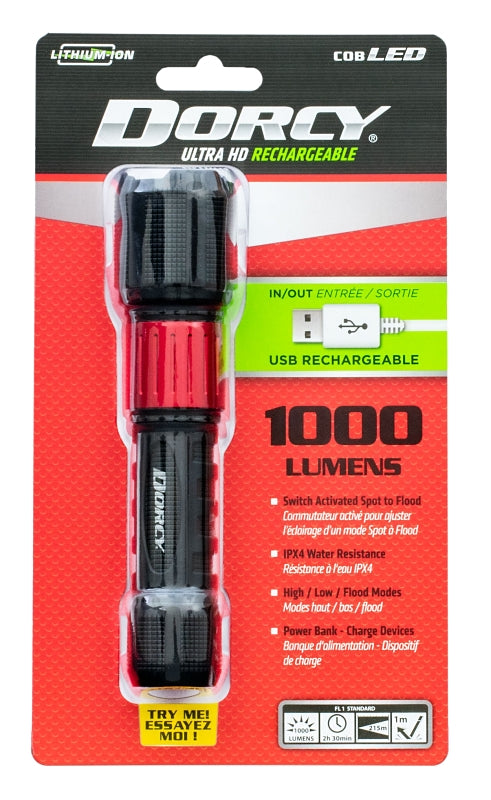 Dorcy Ultra Series 41-4358 Rechargeable Flashlight with Power Bank, 20 ...