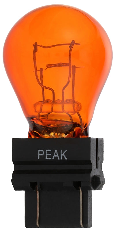 Peak 3457NALL-BPP Miniature Automotive Bulb, Halogen Lamp, Wedge, Ambe ...