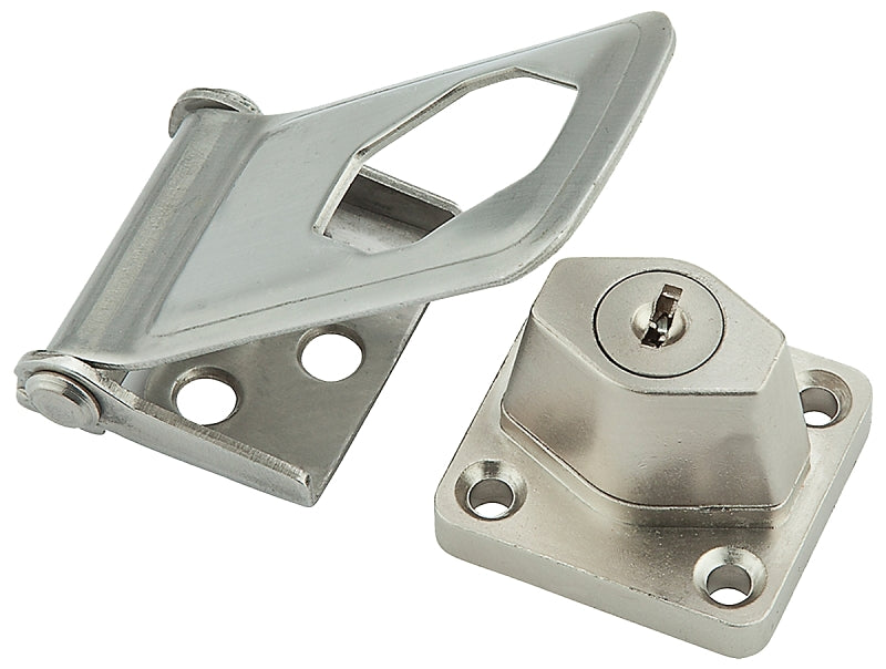 National Hardware V921 Series N102-804 Key Locking Hasp, 3-1/2 in L, 3 ...