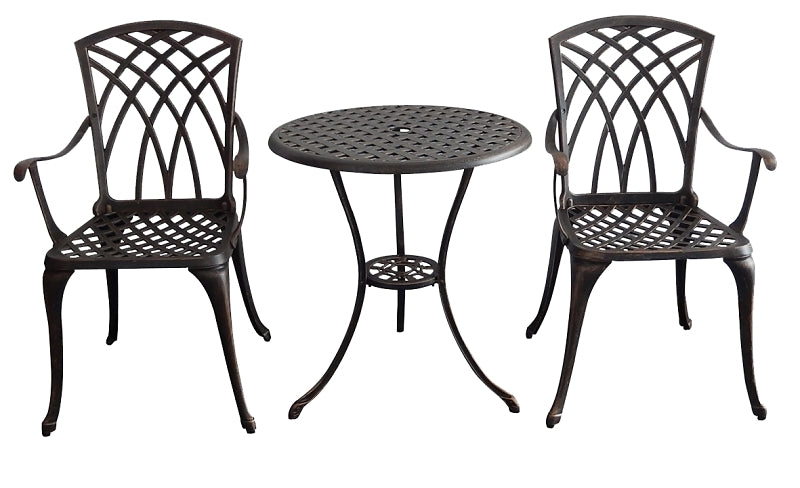 Seasonal Trends IP-XG1022 Bistro Set, KD Construction, 3-Piece, 225 lb ...