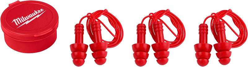 Milwaukee 48-73-3151 Reusable Ear Plugs, 26 dB NRR, Silicone Ear Plug ...