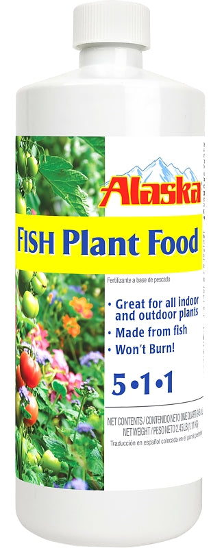 Alaska 100099247 Fish Fertilizer, 32 oz, Bottle, Liquid, 5-1-1 N-P-K R ...