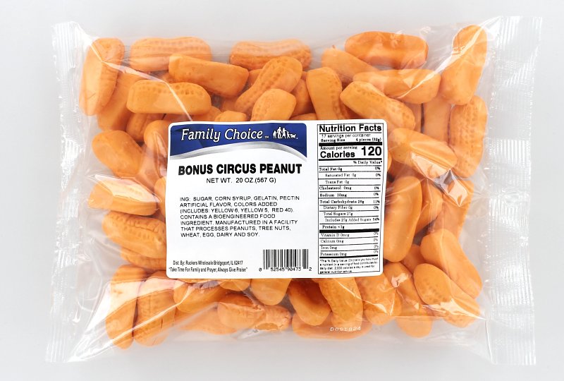 Family Choice 473 Circus Candy, Banana Flavor, 23 oz Cello Bag, Pack o ...