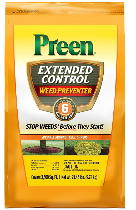 Preen Extended Control 24-64231 Weed Preventer, Granular, 21.45 lb Bag ...