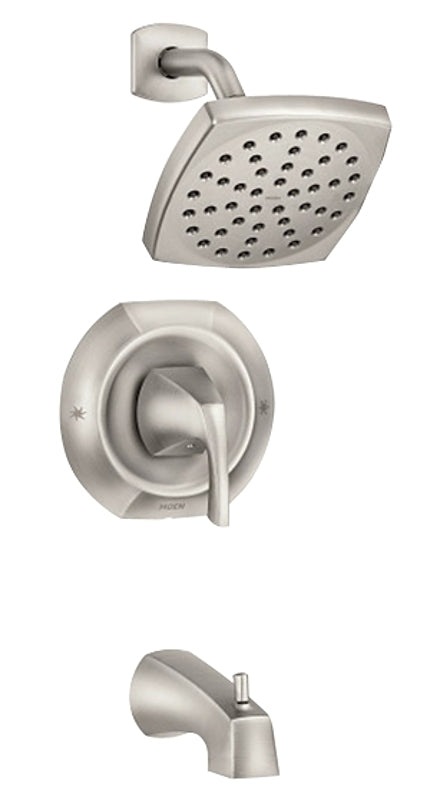 Moen Lindor Posi-Temp 82504SRN Tub and Shower Faucet, Single Function ...