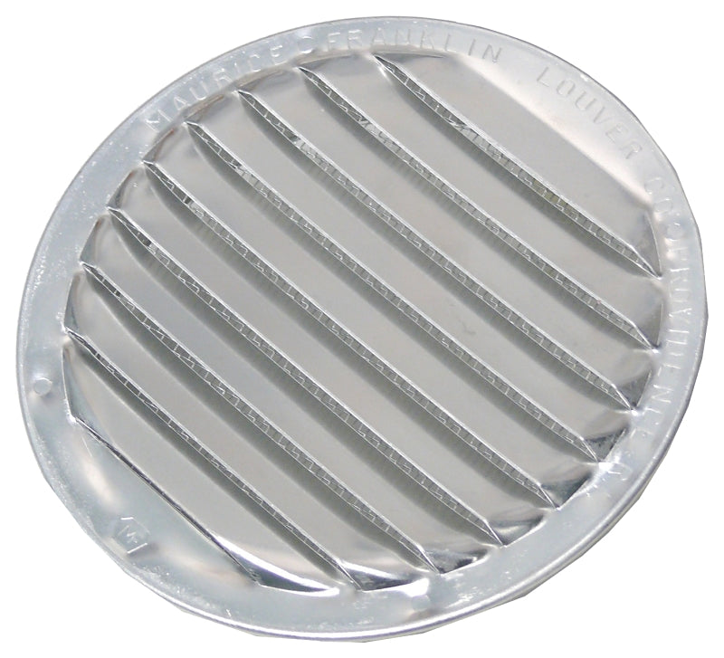 Duraflo 61RAA40D Mini Louvers Vent, 4.59 in Dia, Round, Aluminum, Mill ...
