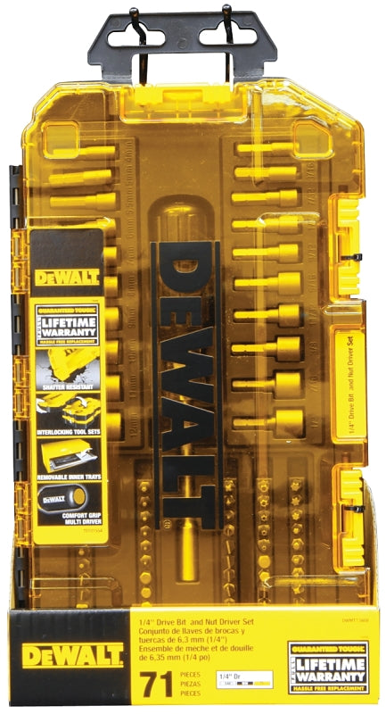 DEWALT DWMT73808 Multi-Bit and Nut Driver Set, Chrome – Shell Lumber ...