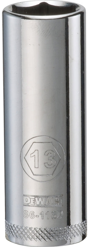 DEWALT DWMT86116OSP Drive Hand Socket, 13 mm Socket, 1/4 in Drive, 6-P ...