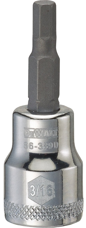 DEWALT DWMT86389OSP Fractional Hex Bit Socket, 3/16 in Tip, 3/8 in Dri ...