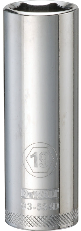 DEWALT DWMT93534OSP Drive Socket, 19 mm Socket, Deep Socket, 3-1/8 in ...