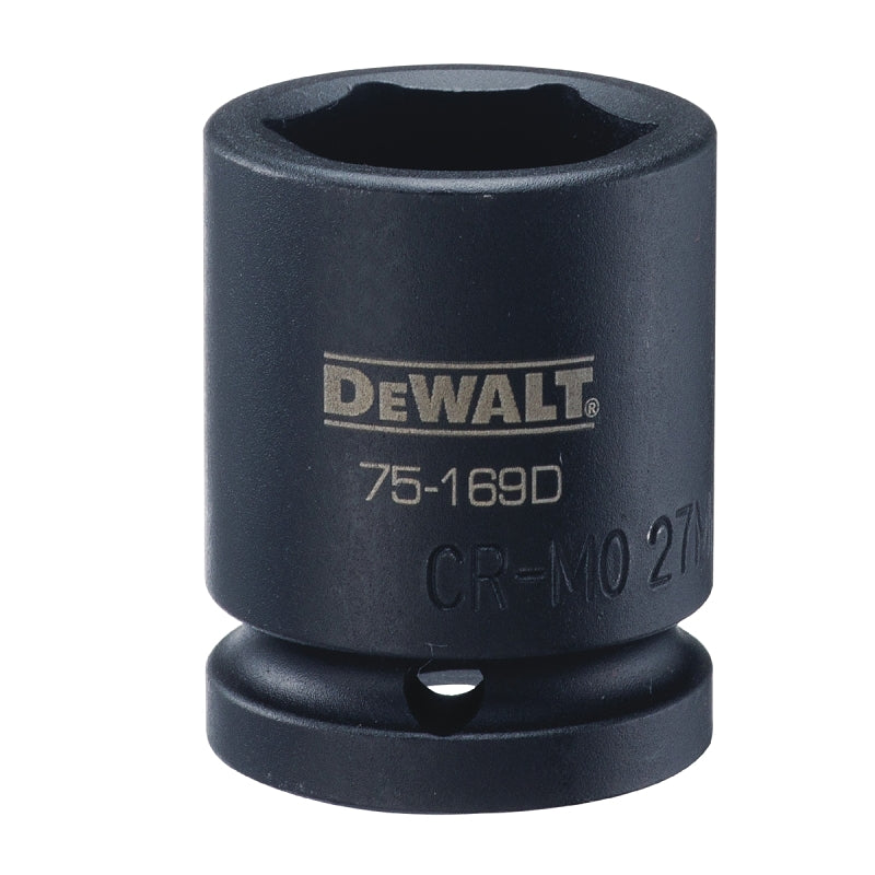 DEWALT DWMT75169OSP Impact Socket, 27 mm Socket, 3/4 in D Socket, 3/4 ...