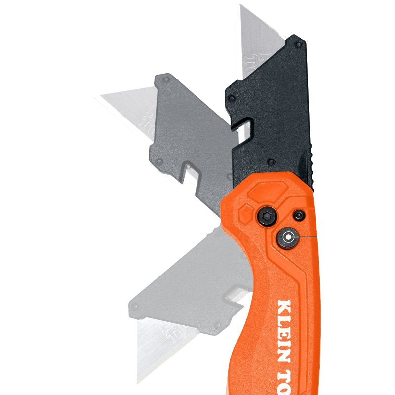 Klein Tools 44302 Folding Utility Knife, 1 in L Blade, Steel Blade, 1 ...