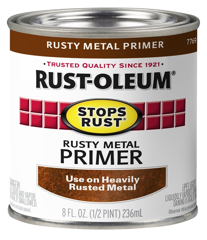 Rust-Oleum 7769730 Primer, Flat, Rusty Metal Primer, 0.5 pt – Shell ...