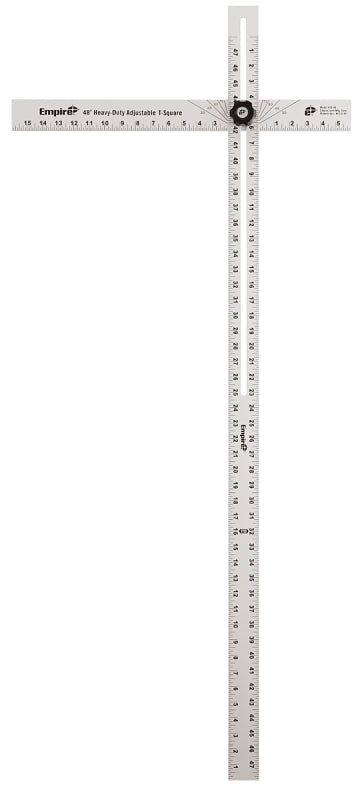 Empire 419-48 Drywall T-Square, 48 in L, 1/4 in Thick, SAE Graduation ...
