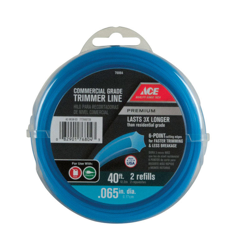 Ace Commercial Trimmer Line 0.065 in. Dia. x 40 ft. L 2 refill – Shell ...