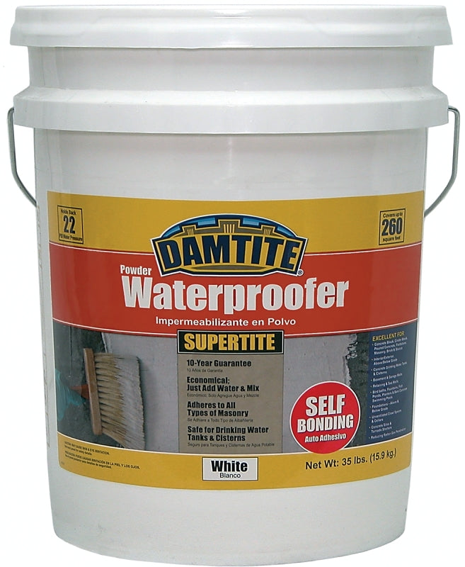 Damtite 01351 Powder Waterproofer, White, Powder, 35 lb Pail – Shell ...