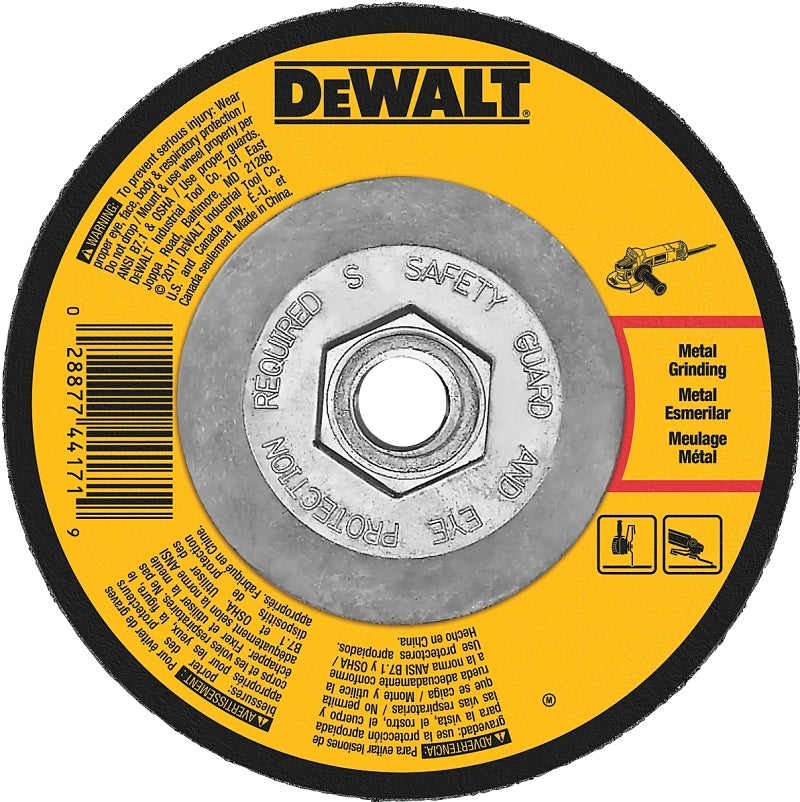 DEWALT DW4548 Grinding Wheel, 7 in Dia, 1/4 in Thick, 5/8-11 in Arbor ...